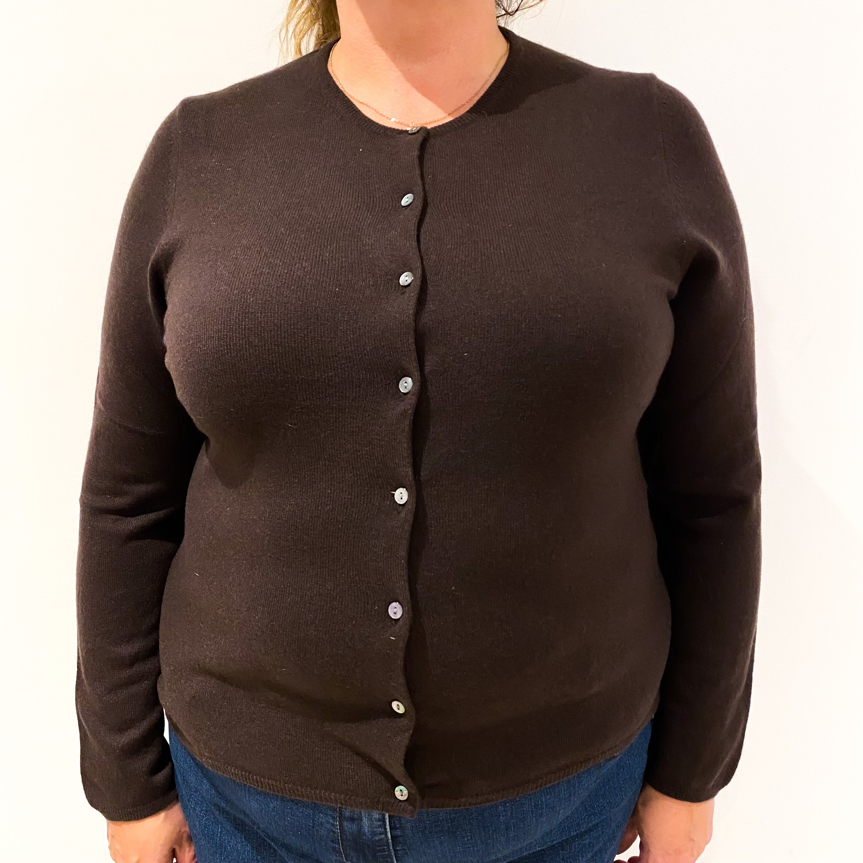 Chocolate Brown Cashmere Cardigan Extra Large – NEARLY NEW CASHMERE CO.