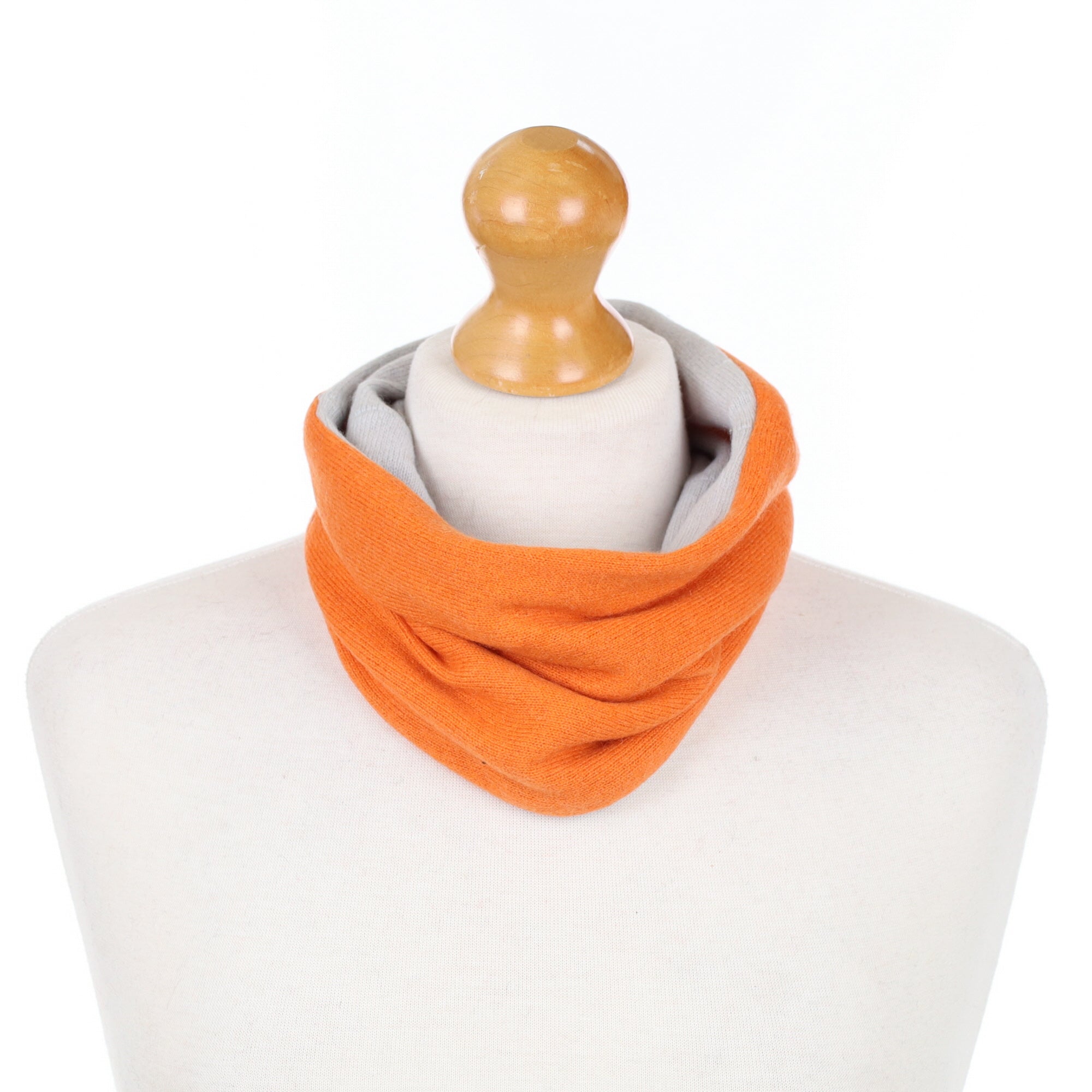 Tangerine Orange and Baby Blue Neck Warmer