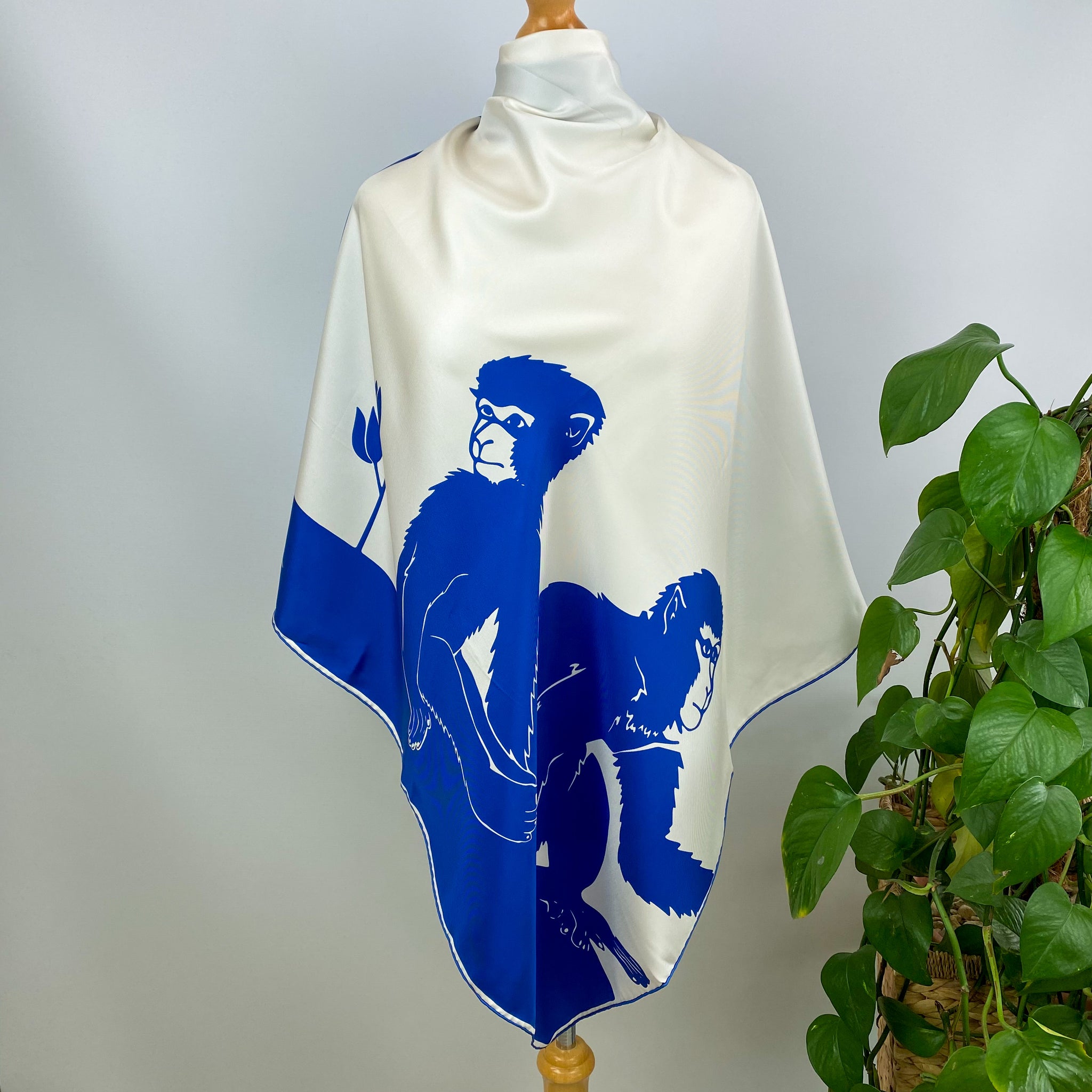 Brand New Bottega Veneta Monkey Silk Scarf