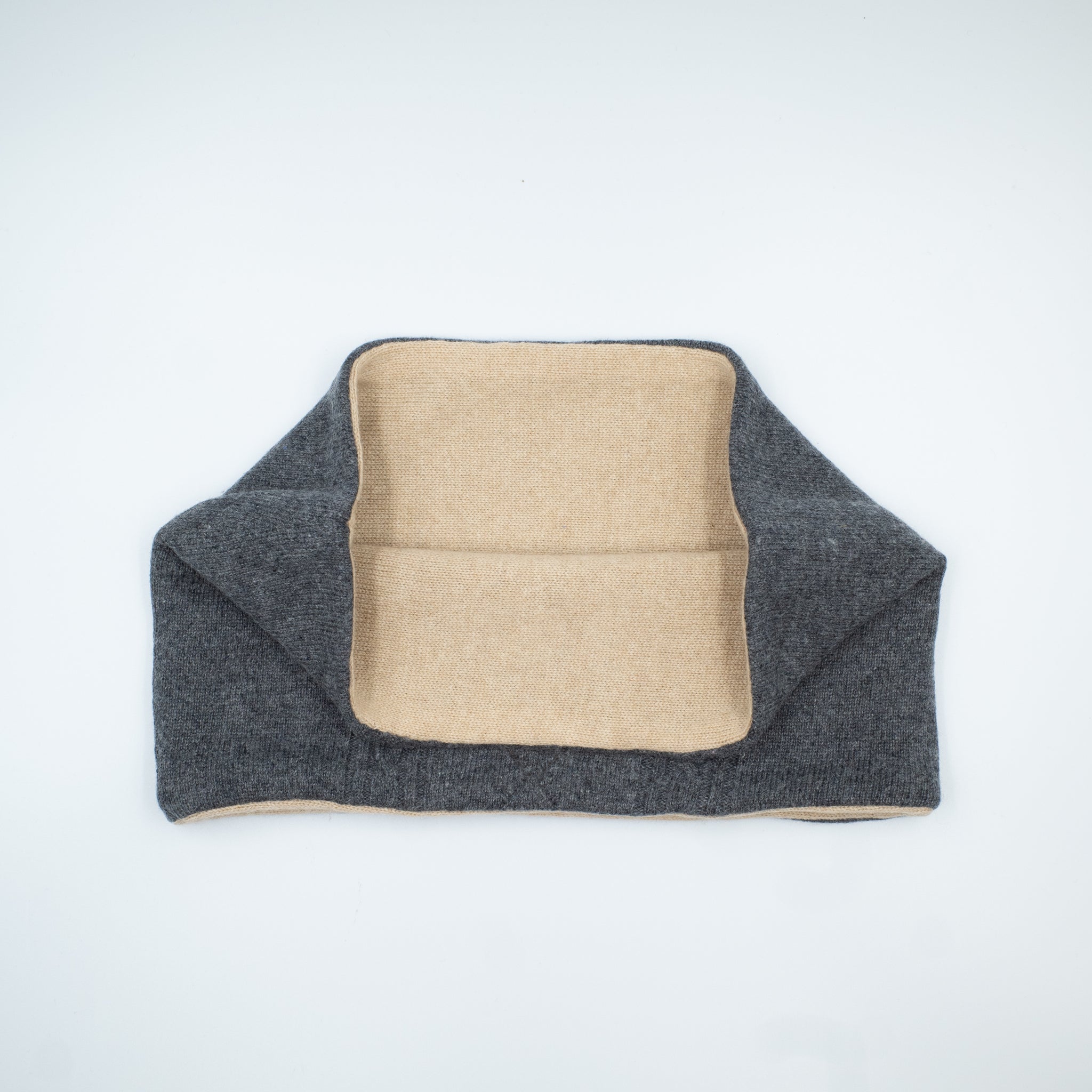 Slate Grey and Sand Neck Warmer