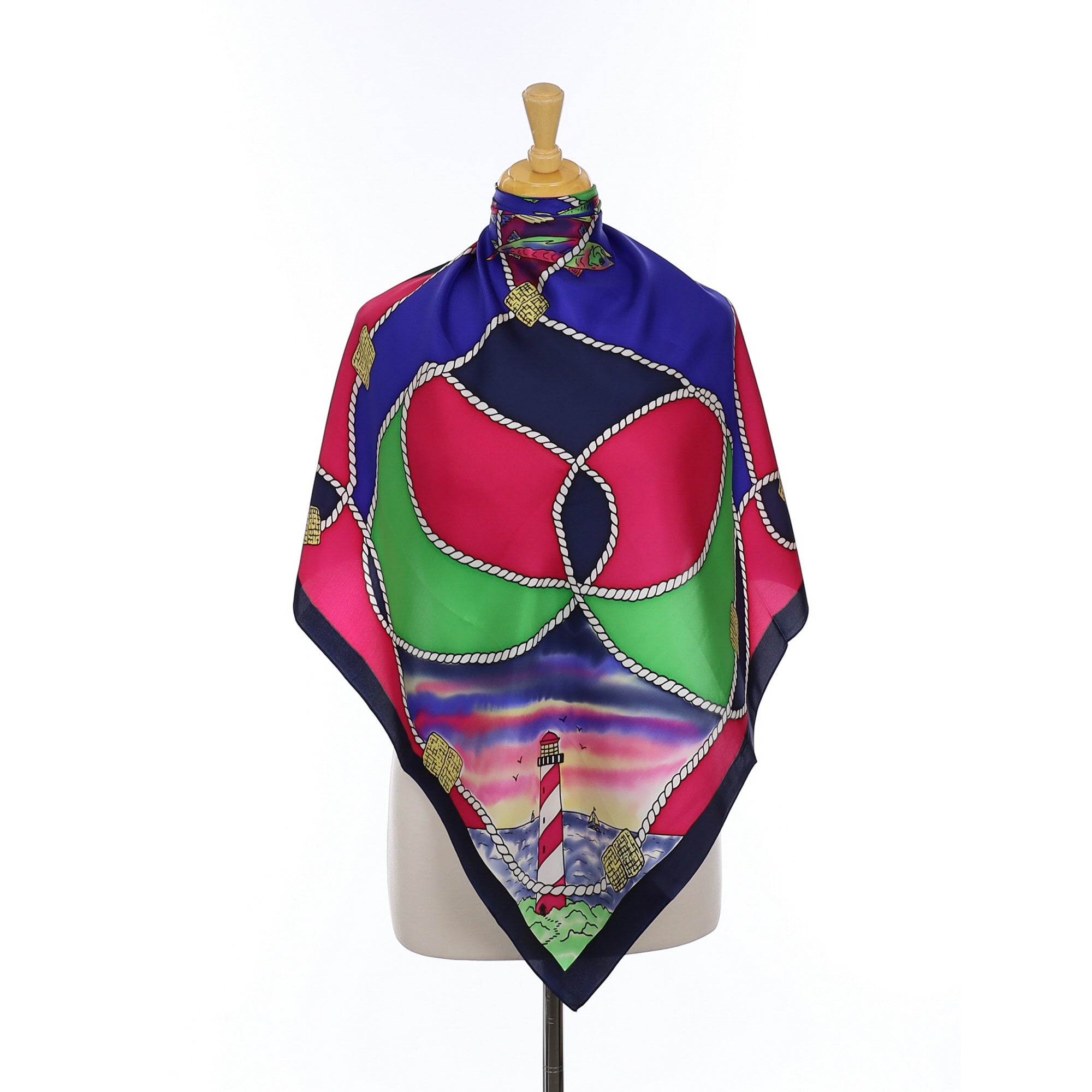 Brand New Nautical Themed Silk Scarf