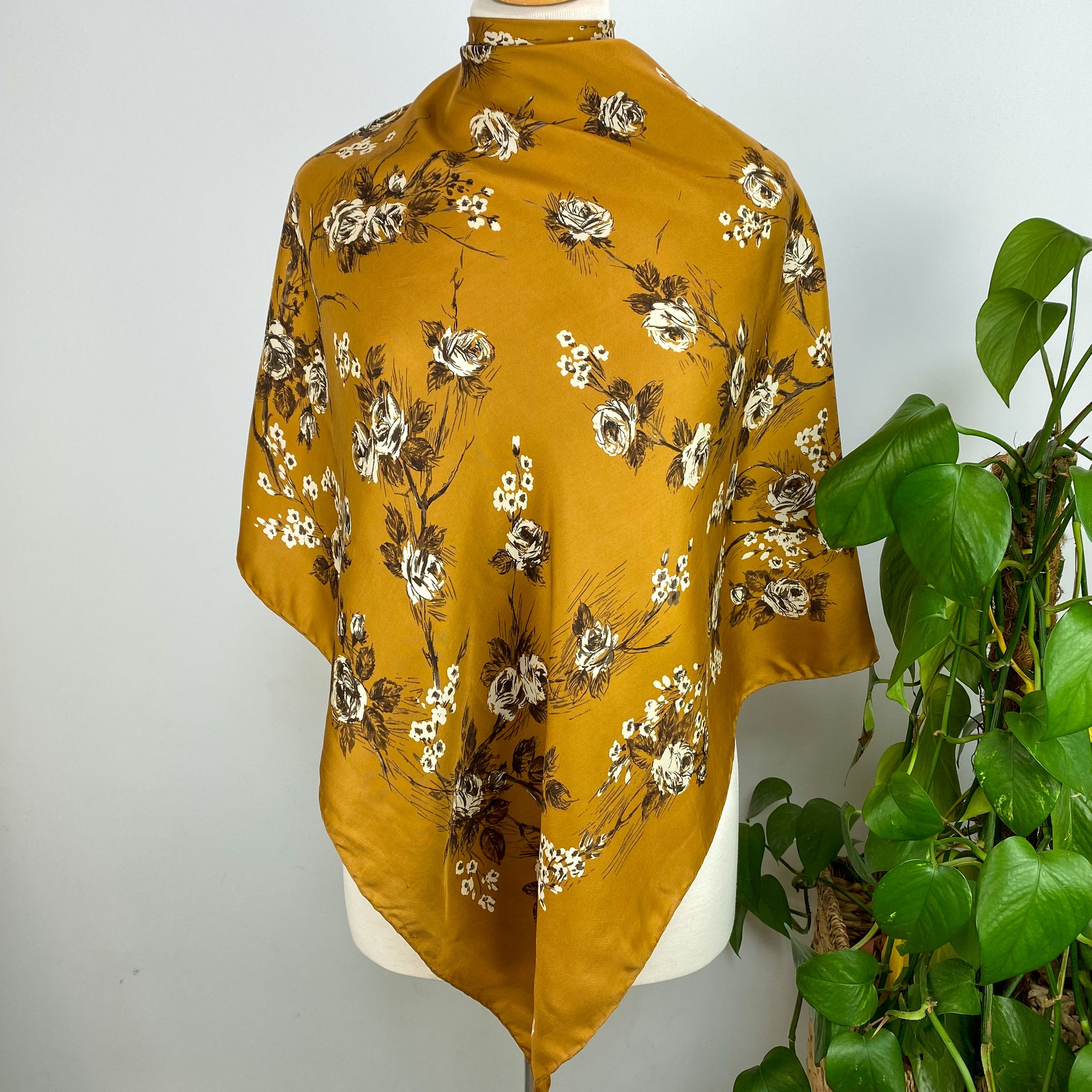 Vintage Floral Jacqmar Silk Scarf