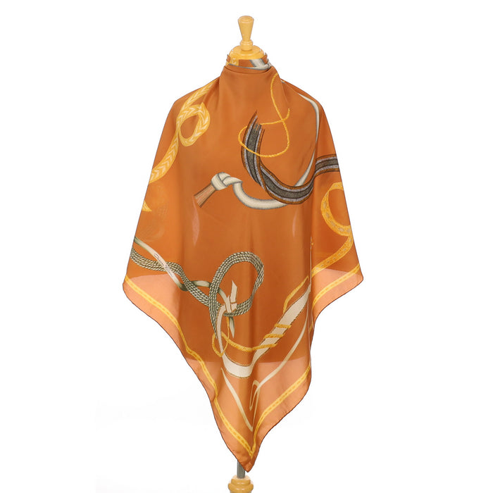Italian Classic Patterned Vintage Silk Scarf