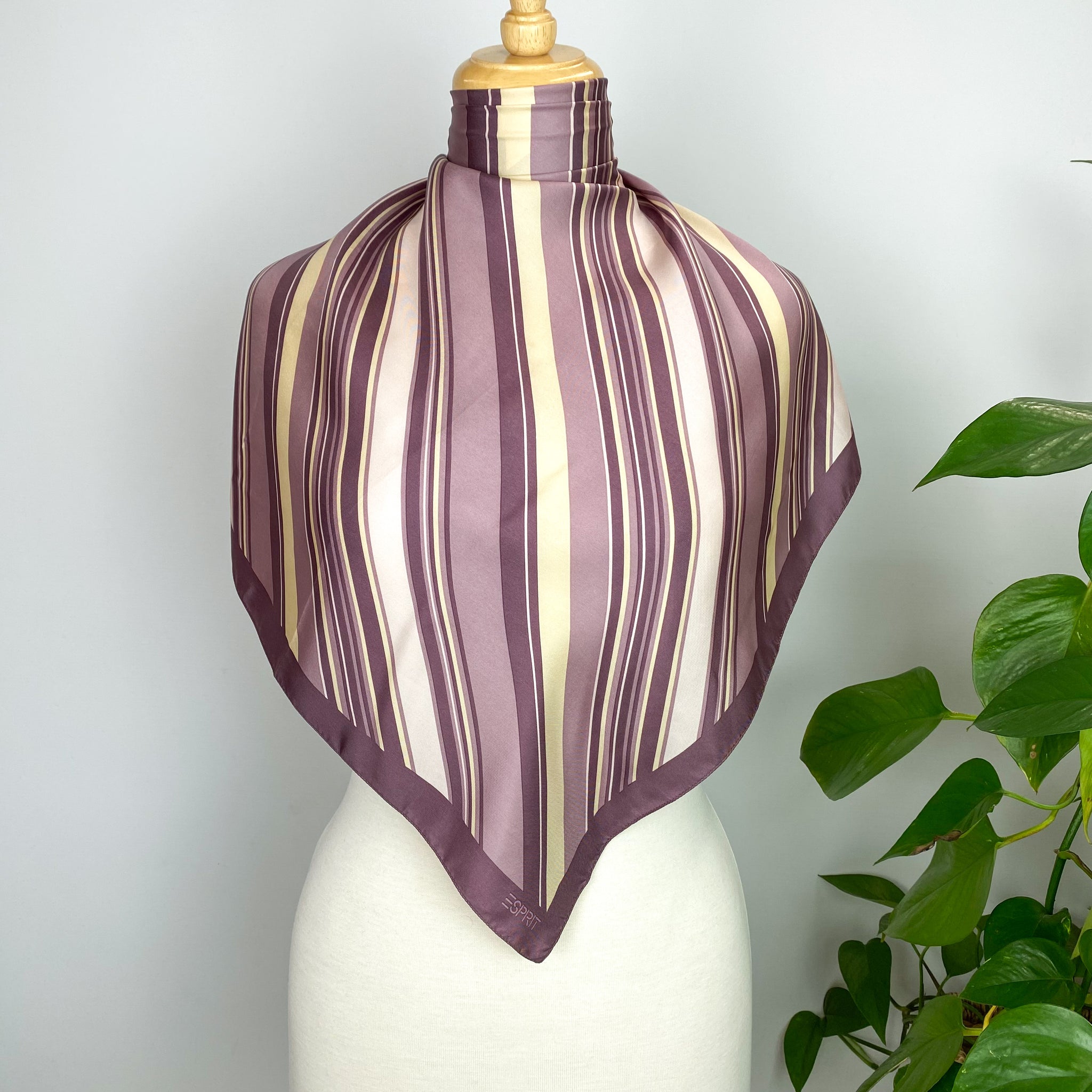 Brand New Esprit Striped Silk Scarf