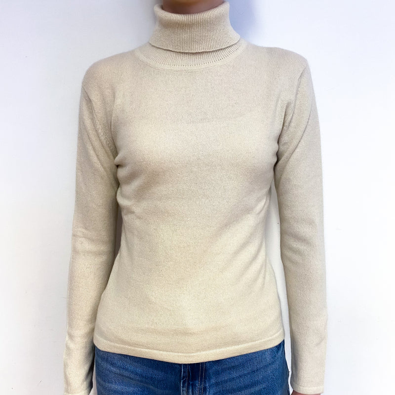 Ivory Cream Cashmere Polo Neck Jumper Extra Small – NEARLY NEW CASHMERE CO.