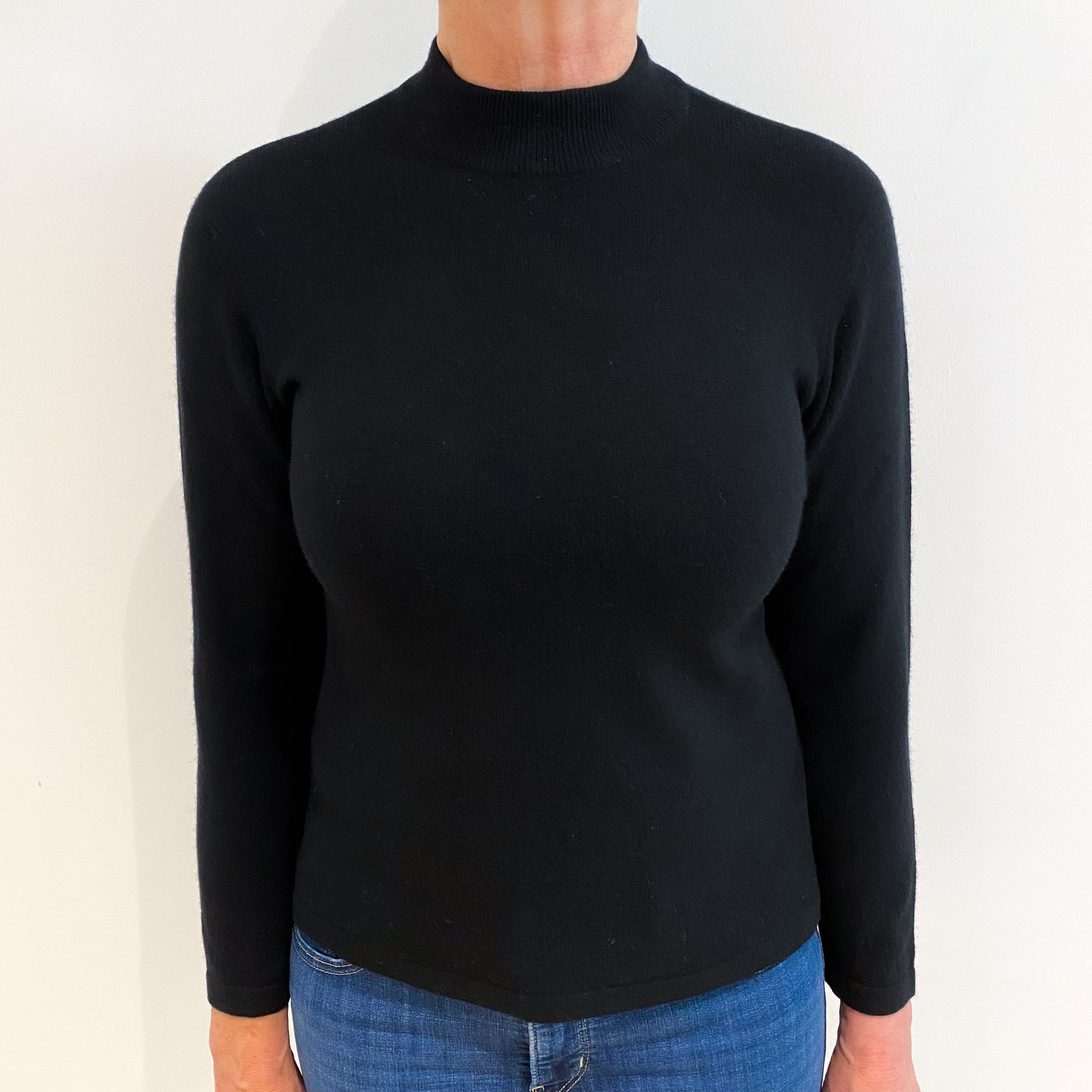 Black Cashmere Turtle Neck Jumper Medium