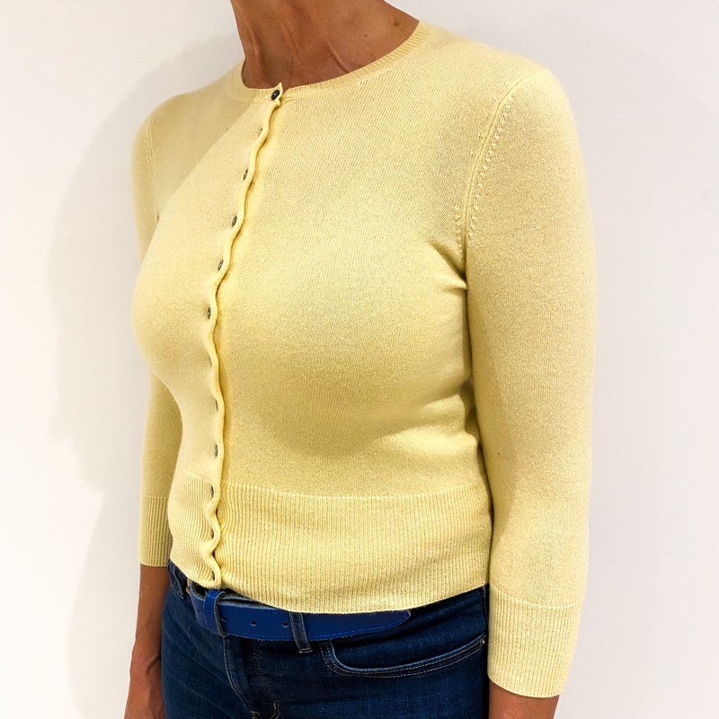 Custard Yellow Cashmere Cardigan Medium – NEARLY NEW CASHMERE CO.