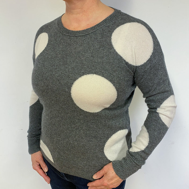 Slate Grey Circles Cashmere Crew Neck Jumper Large – NEARLY NEW ...