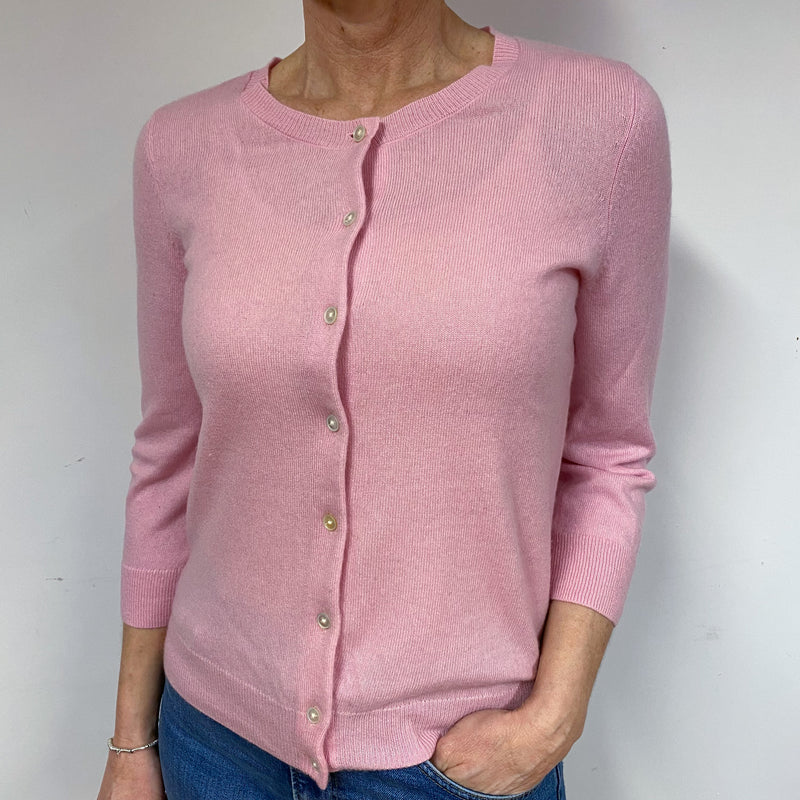 Bubblegum Pink Cashmere Cardigan Medium – NEARLY NEW CASHMERE CO.