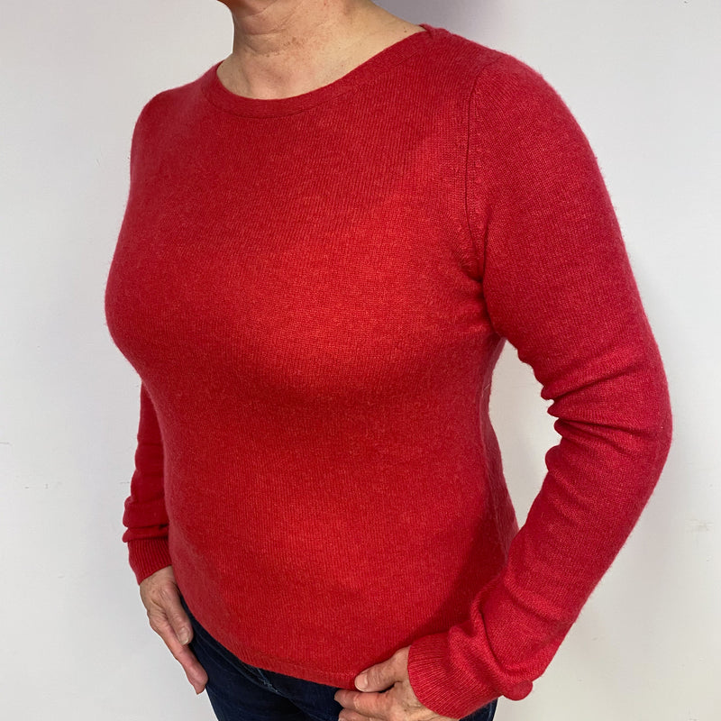 Deep Raspberry Pink Cashmere Boat Neck Jumper Large – NEARLY NEW ...