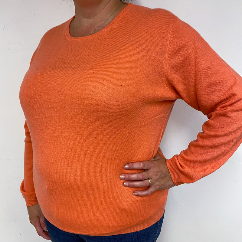 Sunset Orange Crew Neck Jumper Extra Large – NEARLY NEW CASHMERE CO.