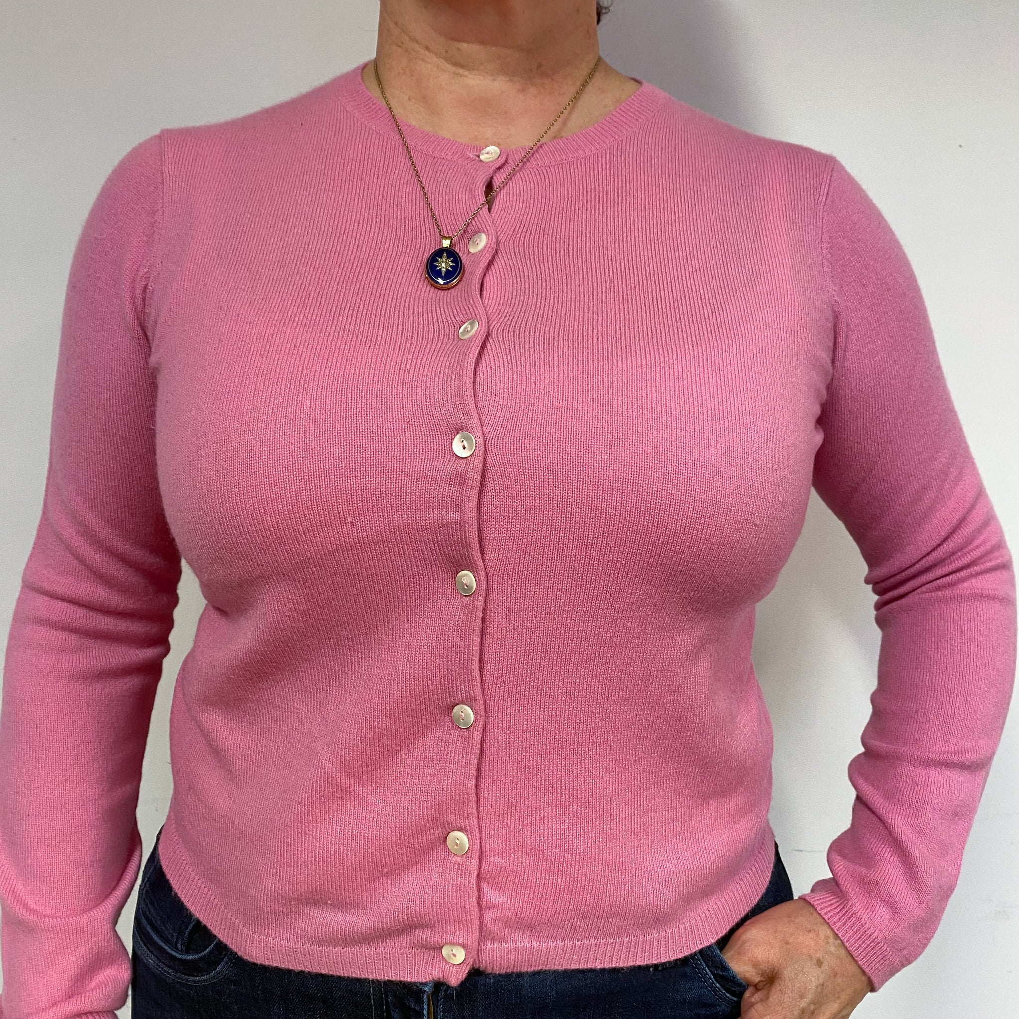 Sugar Mouse Pink Cashmere Cardigan Large